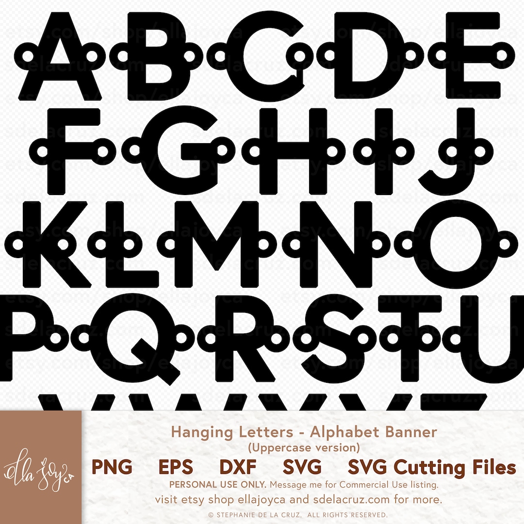 Alphabet Banner ABC Letter Banner Alphabet SVG Hanging Letters ABC Tags ...