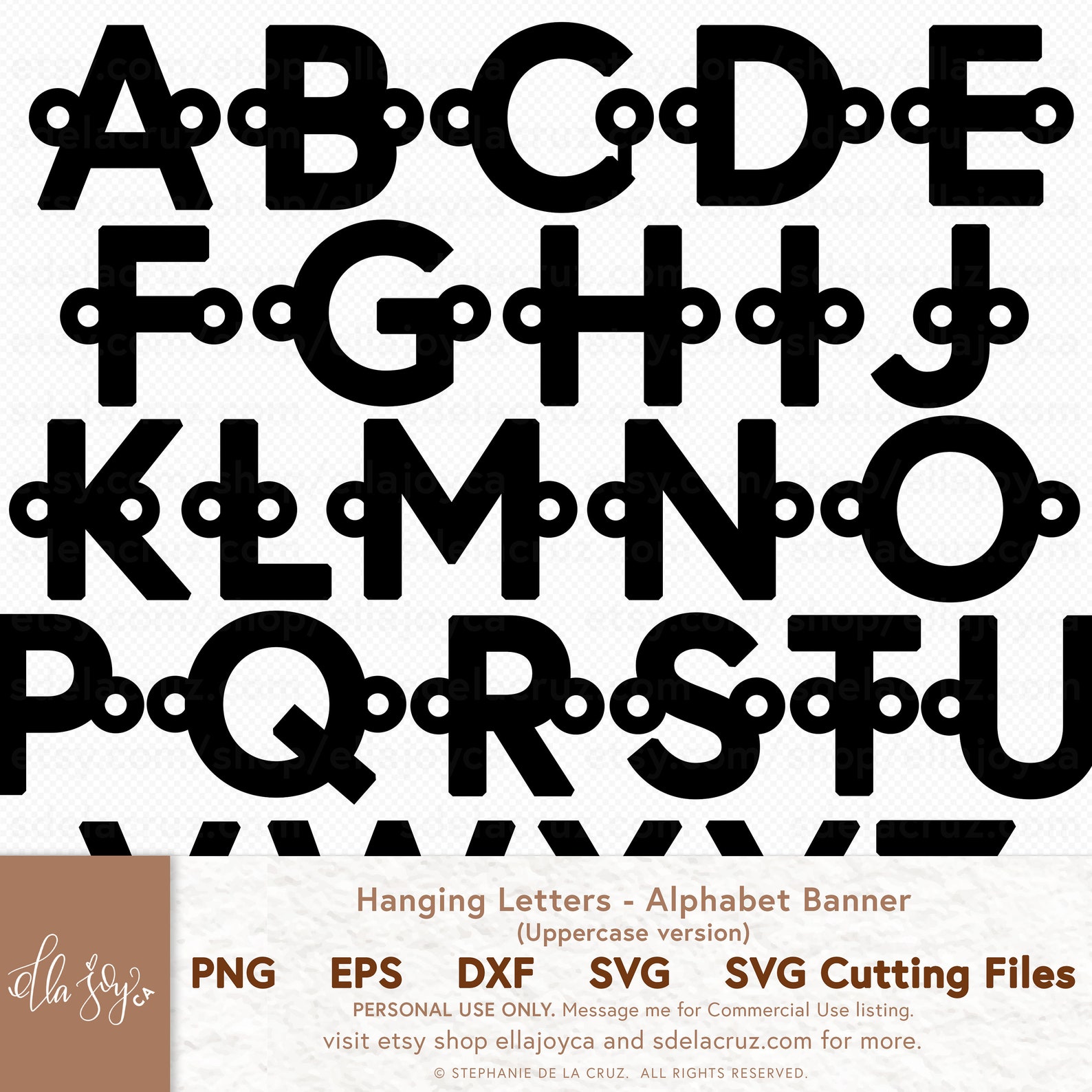Alphabet Banner ABC Letter Banner Alphabet SVG Hanging Letters ABC Tags ...