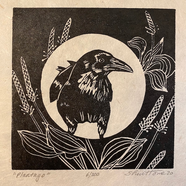 Bird Linocut - Etsy