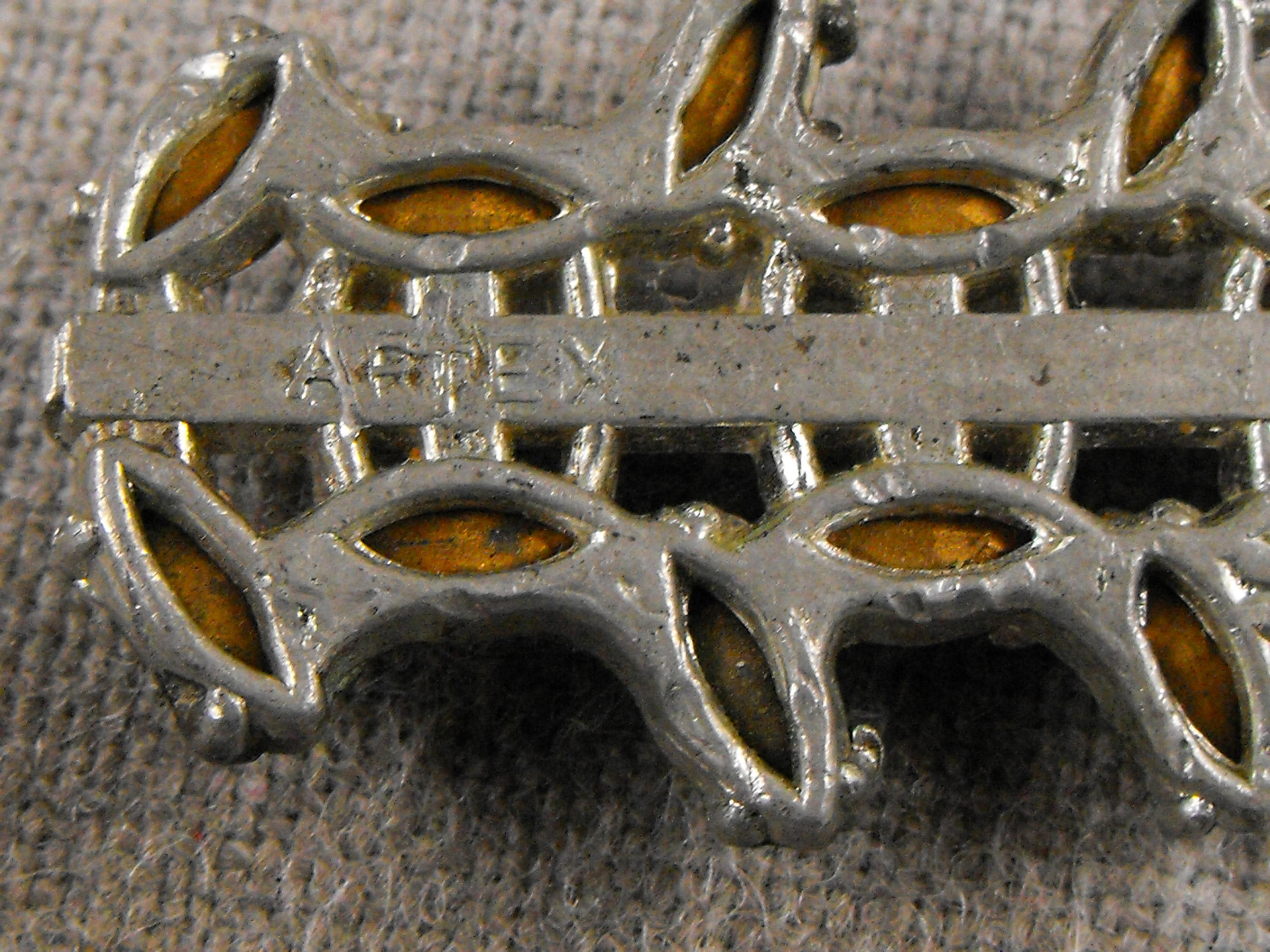 Vintage Signed Art Deco Ben Meltzer Dress Clip - Etsy