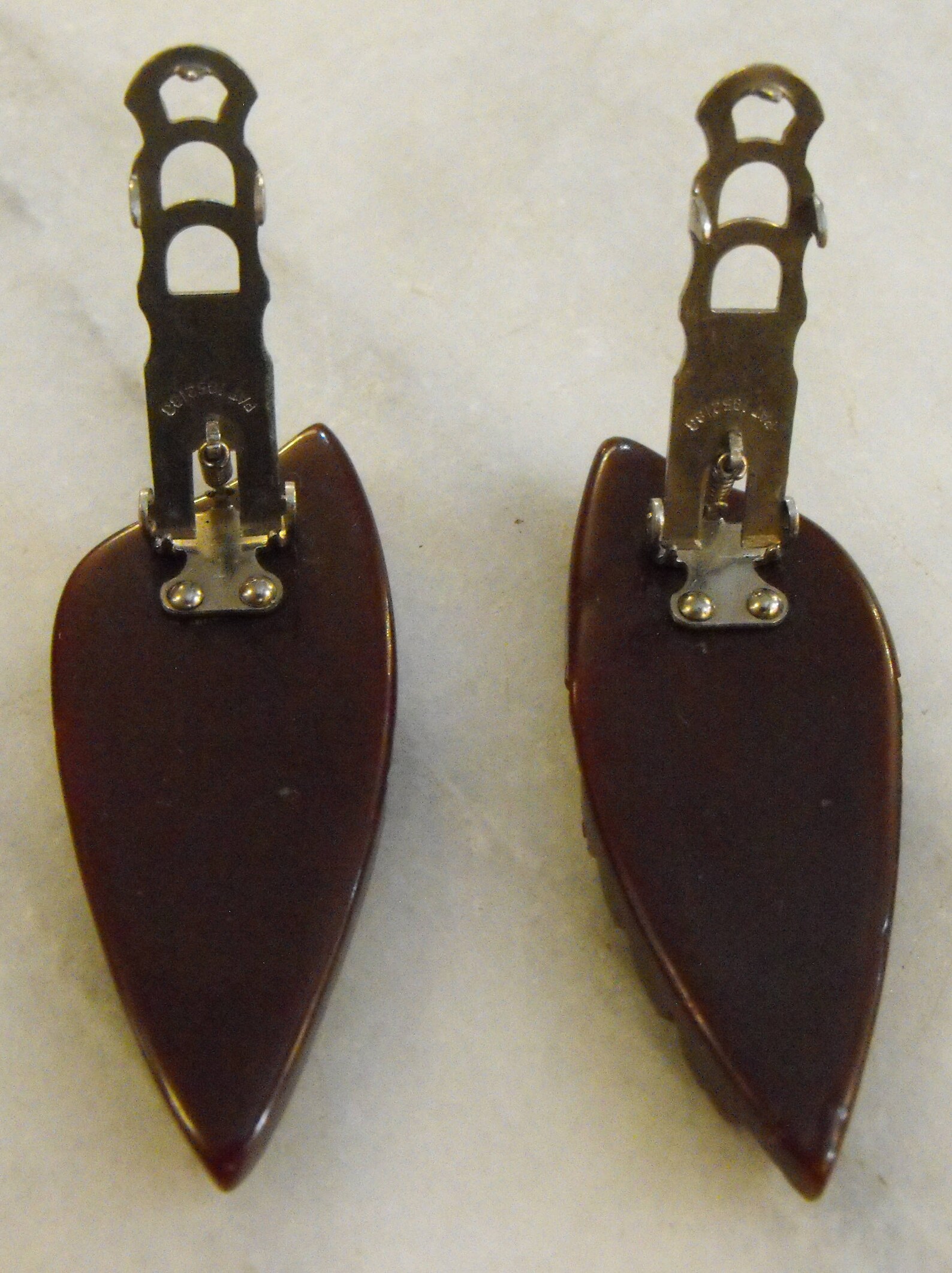Vintage Bakelite Pair of Dress Clips - Etsy