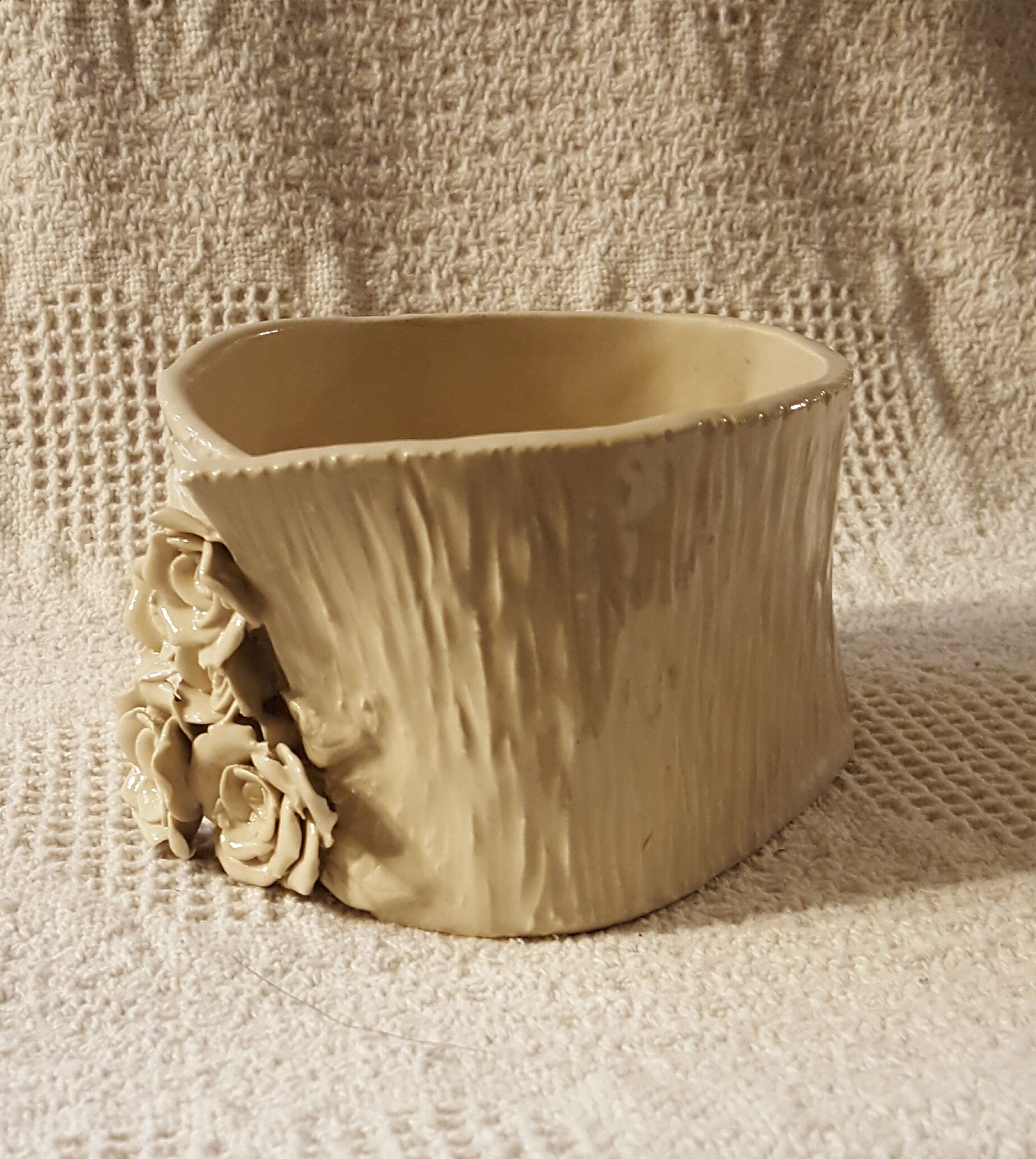 Original -ceramic Porcelain Vanilla Rose Planter - Etsy