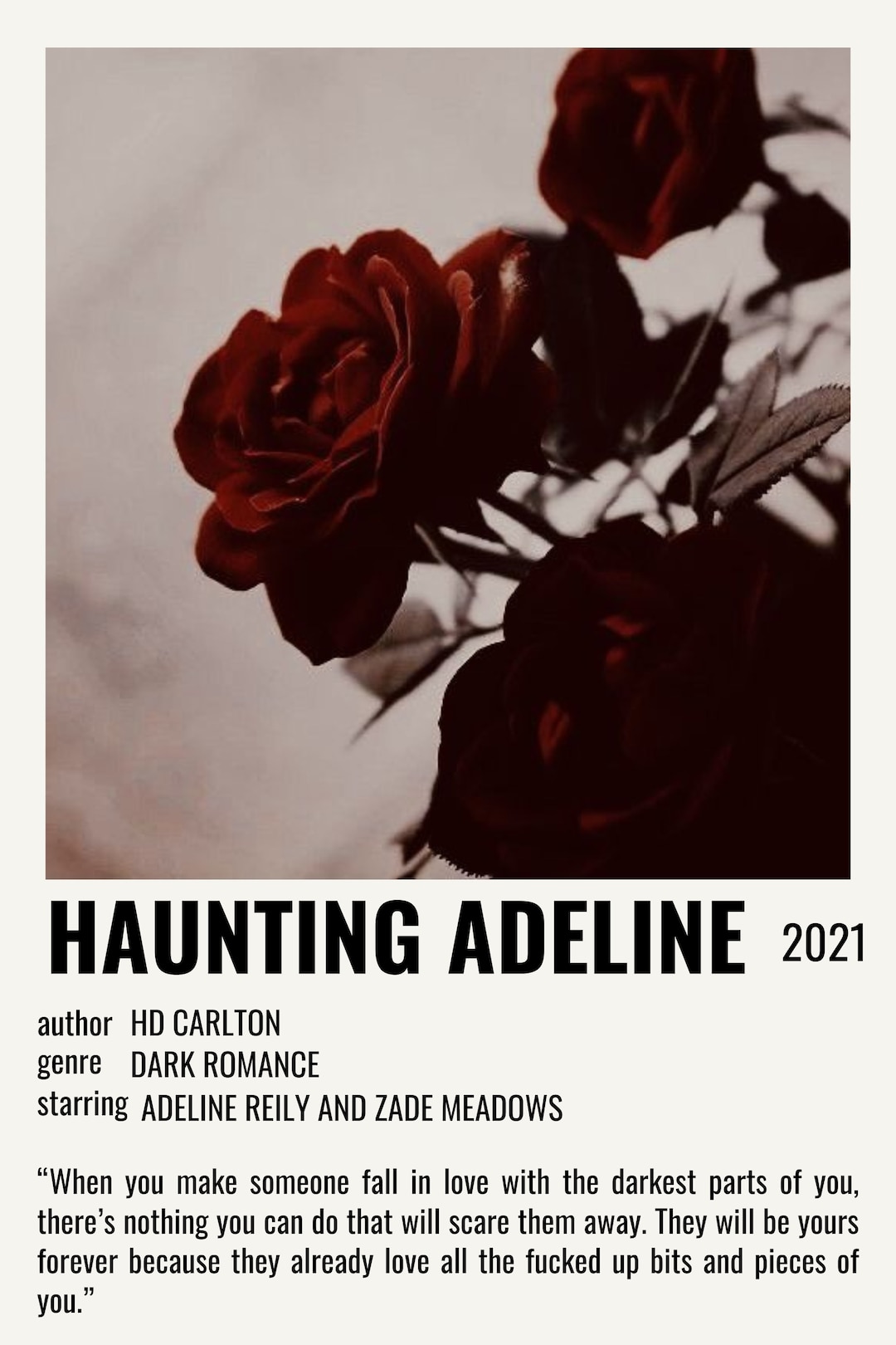 Haunting Adeline Inspired Movie Poster - Etsy