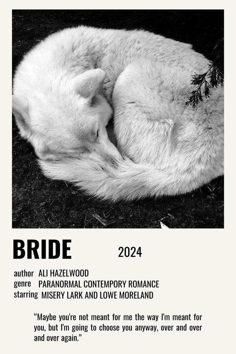 Bride Ali Hazelwood Movie Poster - Etsy