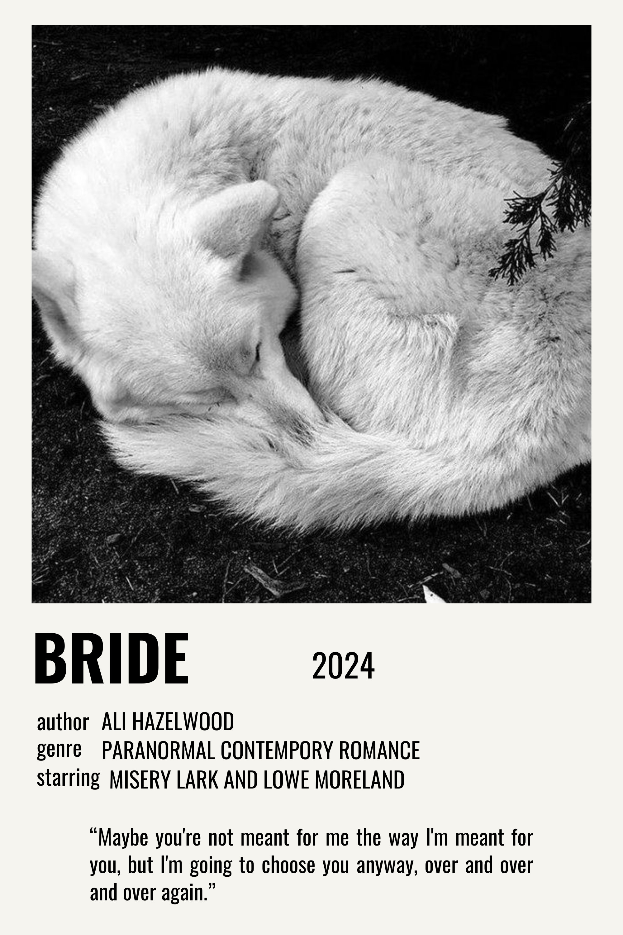 Bride Ali Hazelwood Movie Poster - Etsy
