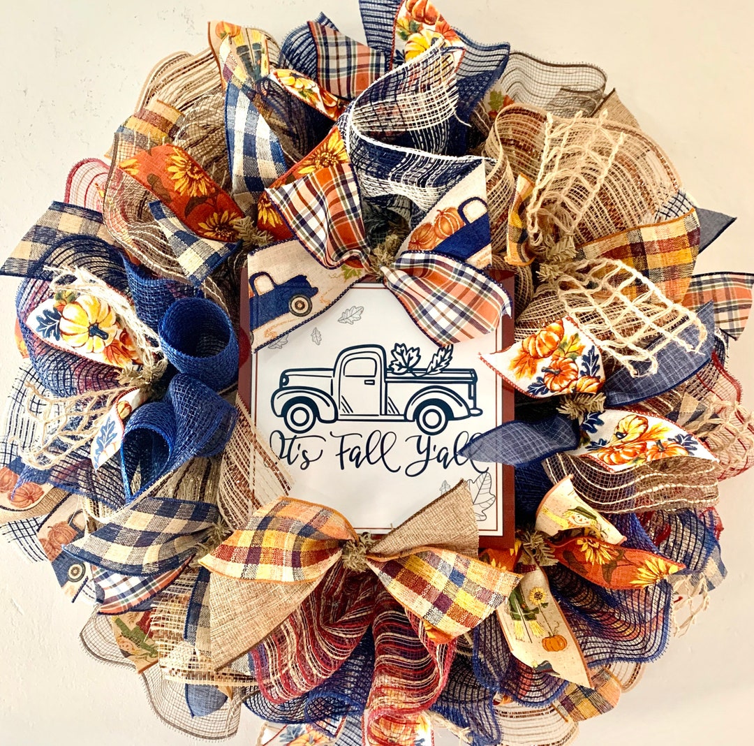 DIY Wreath Kit Fall It’s Fall Y’all Truck Wreath Kit - Etsy