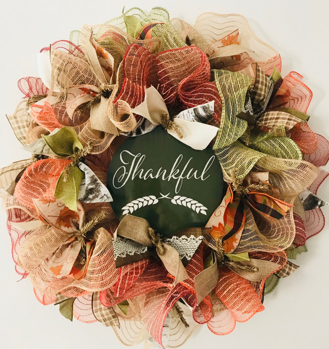 DIY Wreath Kit Thankful Fall Wreath Kit - Etsy
