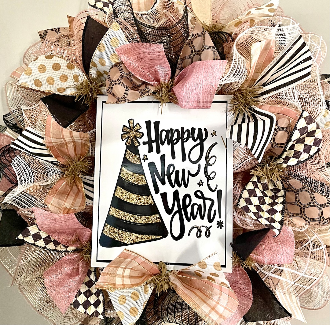 DIY Wreath Kit Happy New Year Wreath Kit - Etsy