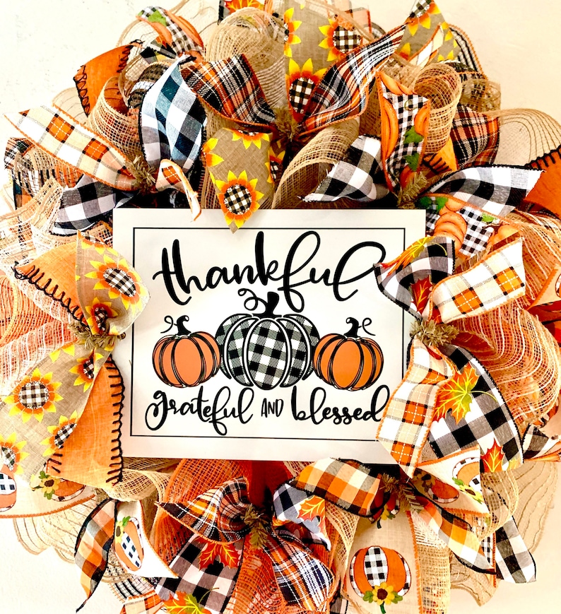 DIY Wreath Kit Fall Autumn Thankful Grateful Blessed Wreath | Etsy