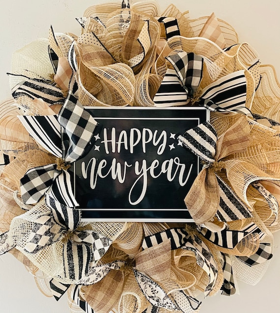 DIY Wreath Kit Happy New Year Wreath Kit - Etsy