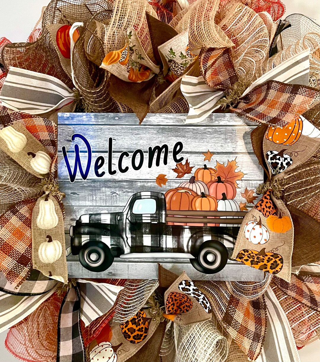 DIY Wreath Kit Fall Welcome Wreath Kit - Etsy