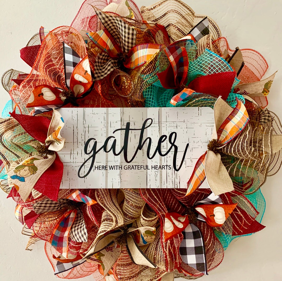 DIY Wreath Kit Fall Autumn Gather Wreath Kit - Etsy