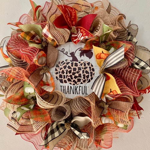 DIY Wreath Kit Thankful Fall Wreath Kit - Etsy