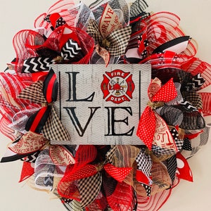 DIY Wreath Kit Fireman Love Wreath Kit - Etsy