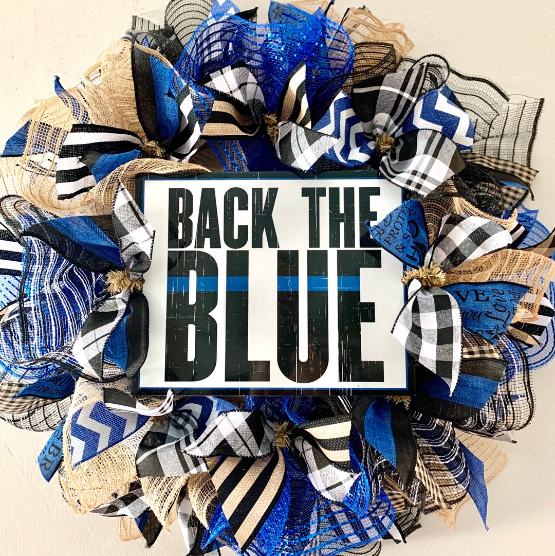 DIY Wreath Kit Back the Blue Wreath Kit - Etsy