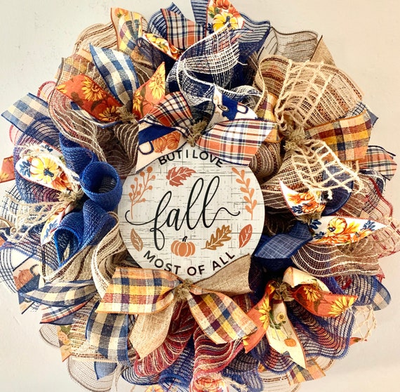 DIY Wreath Kit Love Fall Most of All Wreath Kit | Etsy