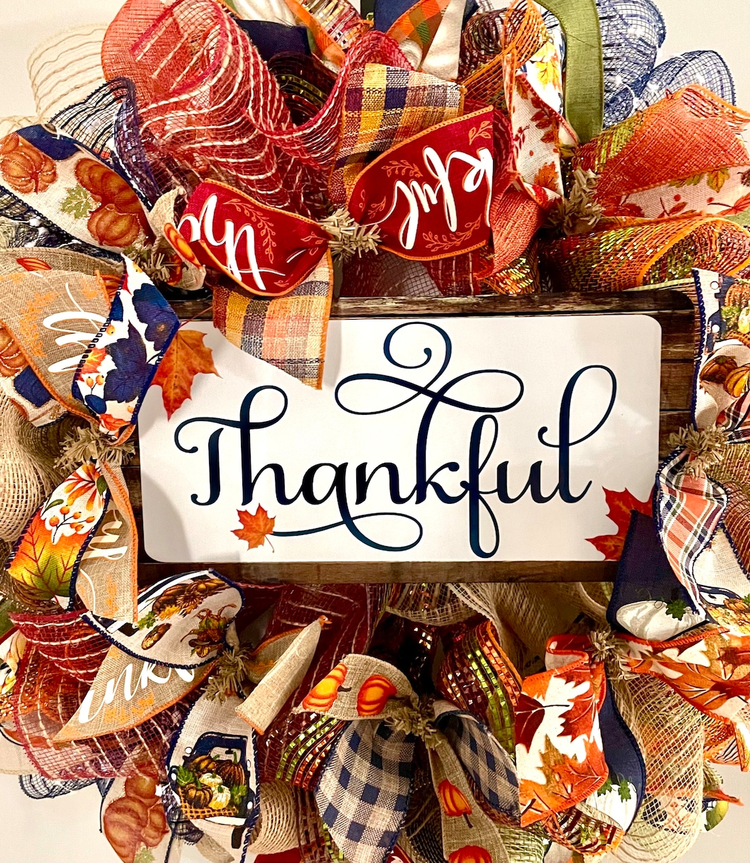 DIY Fall Wreath Kit: Thankful Theme, Precut Materials - Etsy
