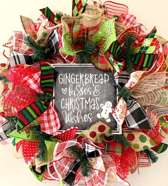 DIY Wreath Kit Gingerbread Kisses Wreath Kit - Etsy