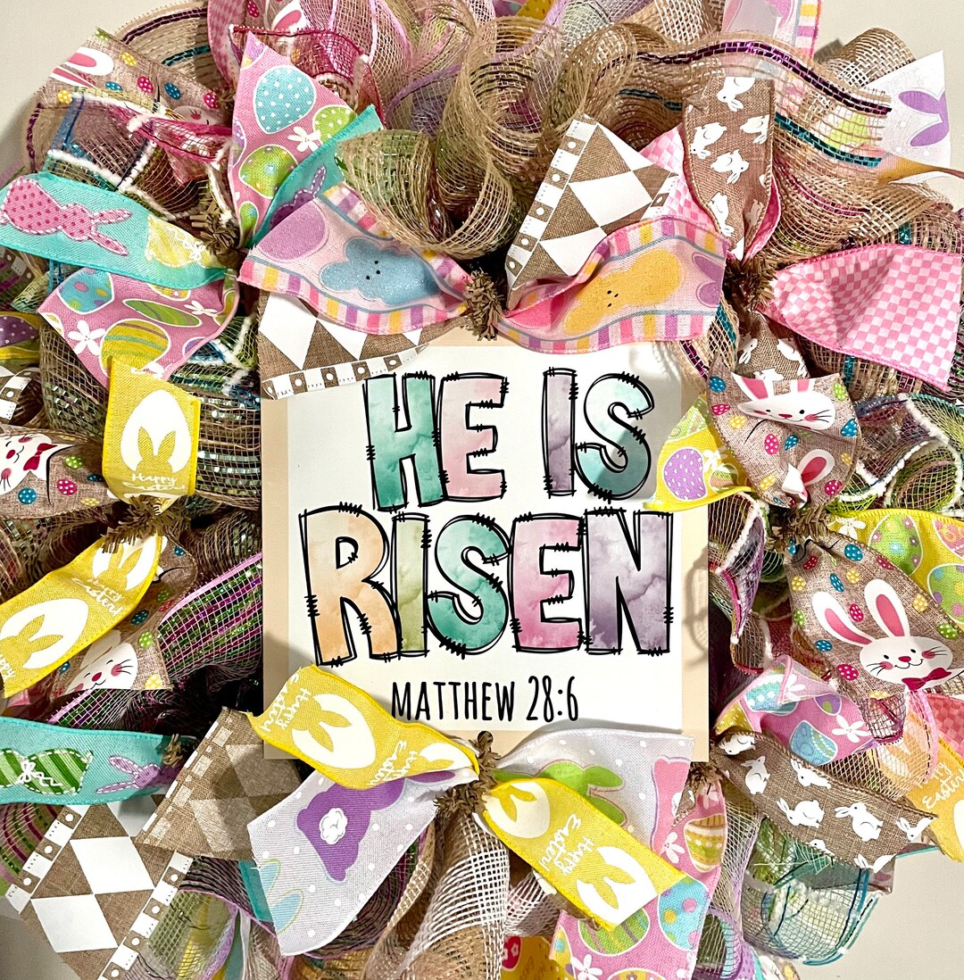 DIY Wreath Kit Pastel He is Risen Easter Wreath Kit - Etsy