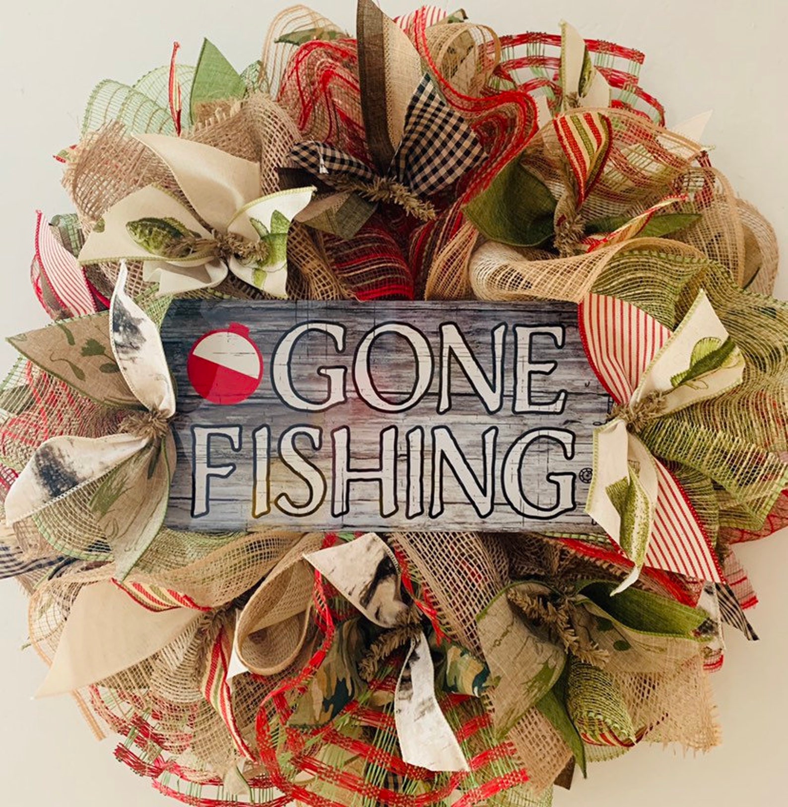 DIY Wreath Kit Gone Fishing Wreath Kit - Etsy