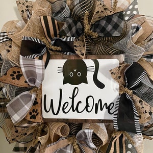 DIY Wreath Kit Welcome Cat Wreath Kit - Etsy