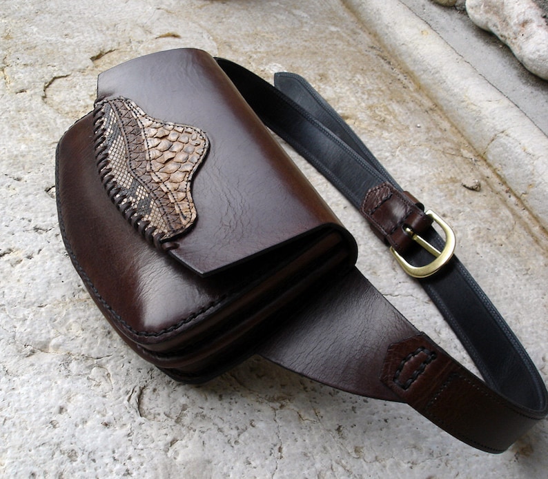 LEATHER HANDMADE BAG / Bag / Hip Bag / Leather Hip Bag / Leather Bag ...