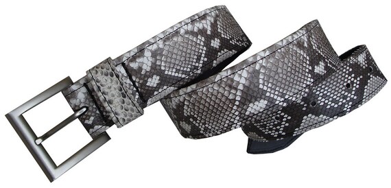 LEATHER HANDMADE BELT / Leather Belt / Python Belt / Belt | Etsy