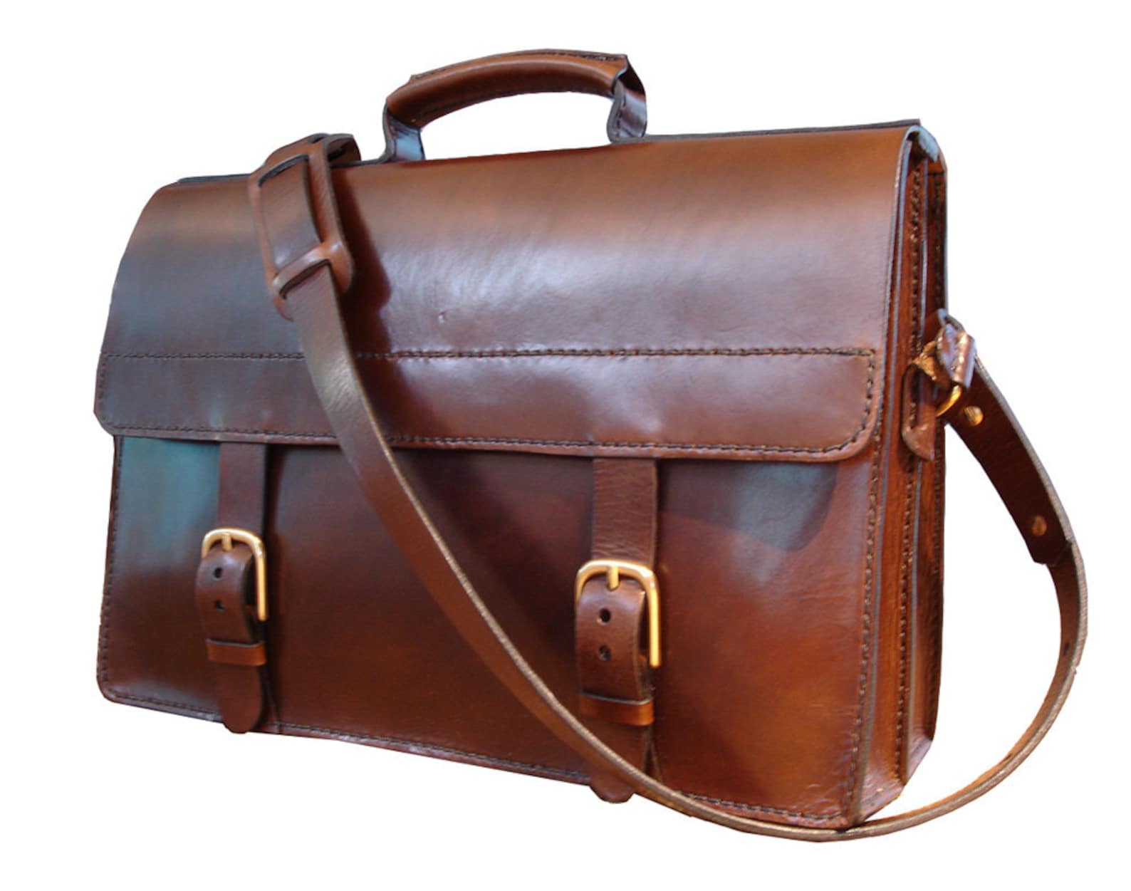 LEATHER HANDMADE BAG / Briefcase / Leather Messenger Bag / Classic ...
