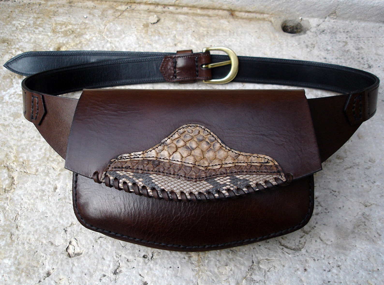 LEATHER HANDMADE BAG / Bag / Hip Bag / Leather Hip Bag / Leather Bag ...