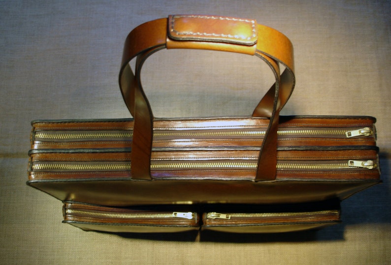 LEATHER HANDMADE BAG / Briefcase / Leather Messenger Bag / - Etsy