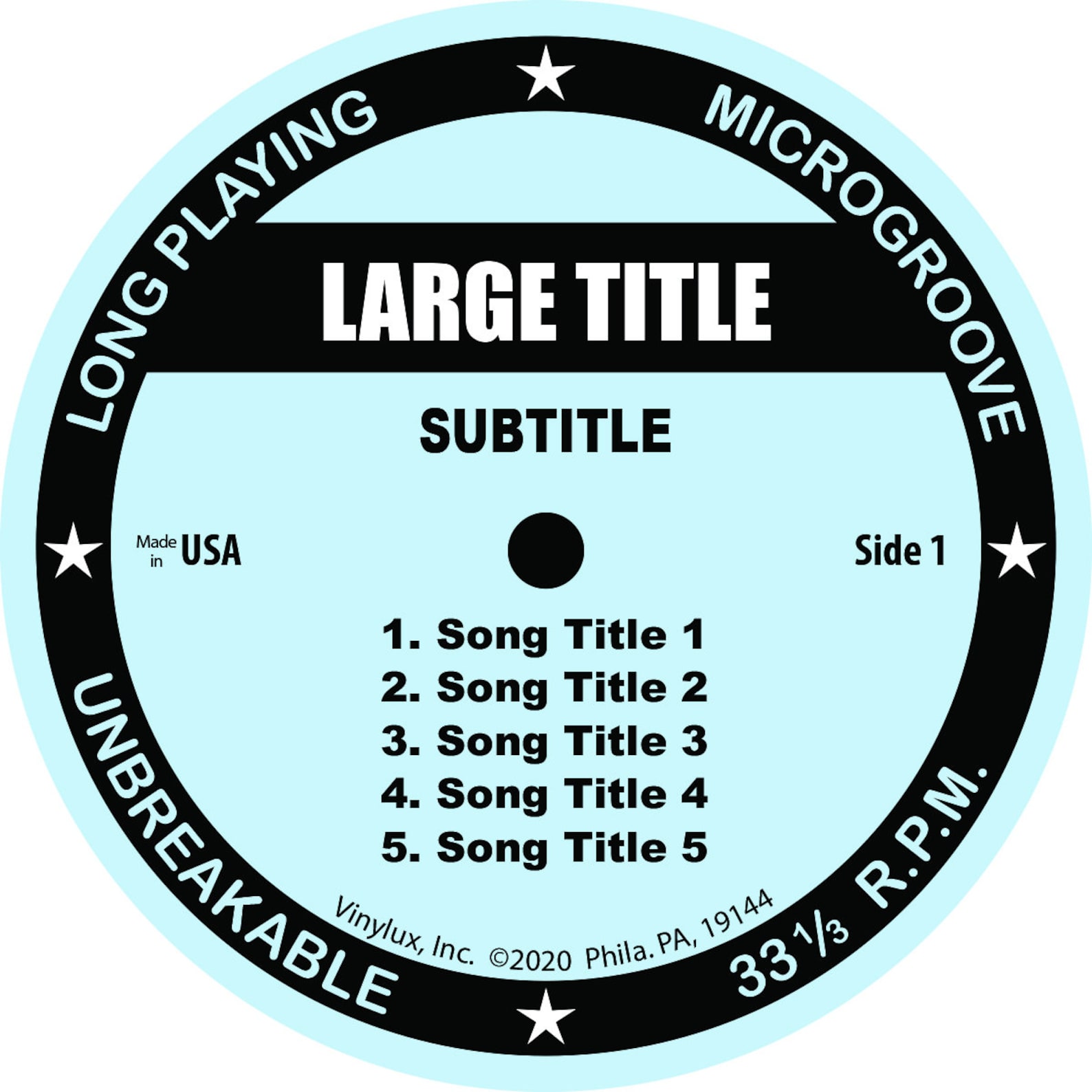 PERSONALIZED Authentic Framed Platinum Vinyl Record With Customized ...