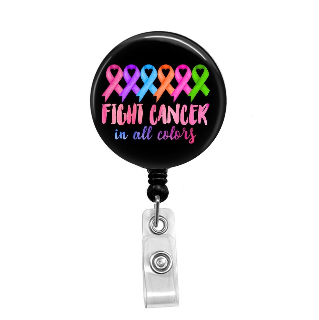 Retractable Badge Reel Cancer Awareness ID Badge Badge Reels Breast ...