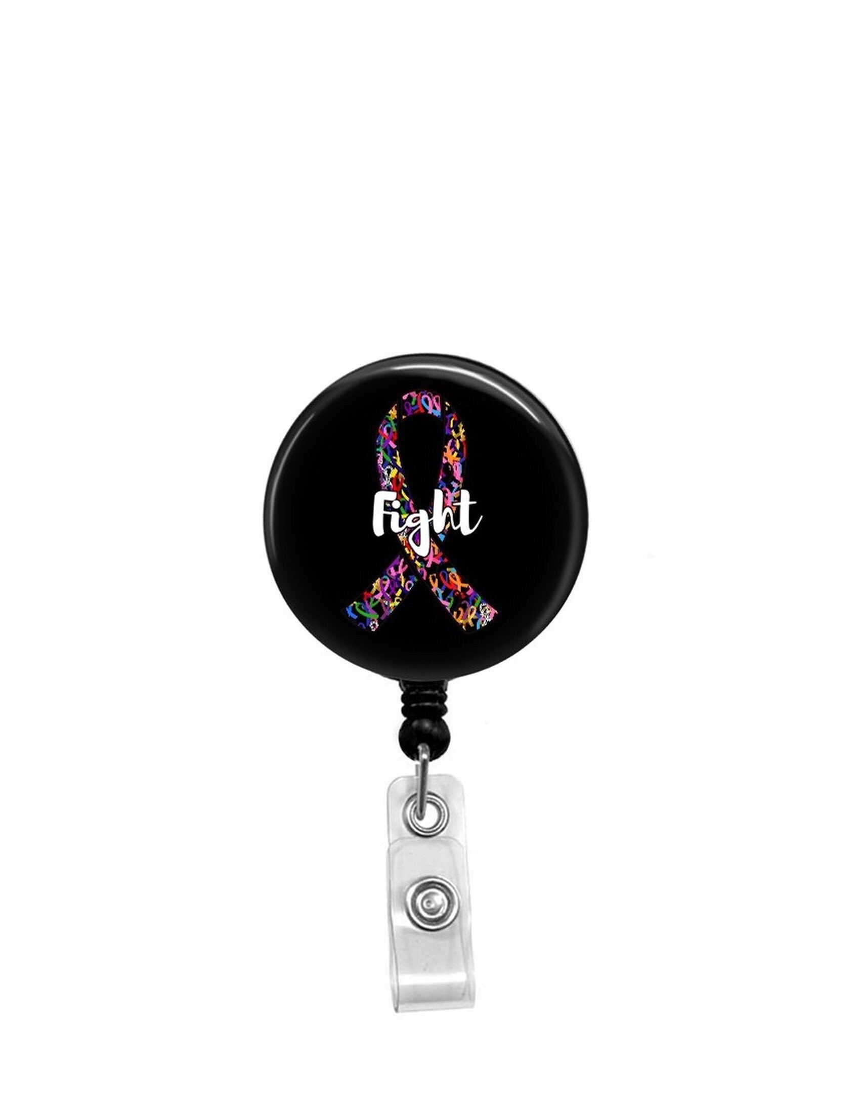 Retractable Badge Reel Cancer Awareness ID Badge Badge | Etsy