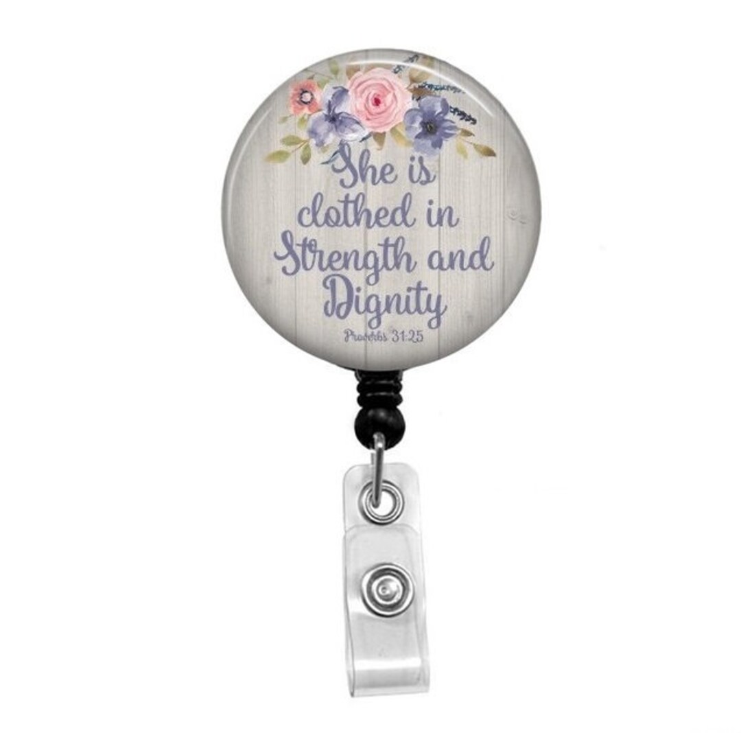 Retractable Badge Reel Christian ID Badge Badge Reels - Etsy