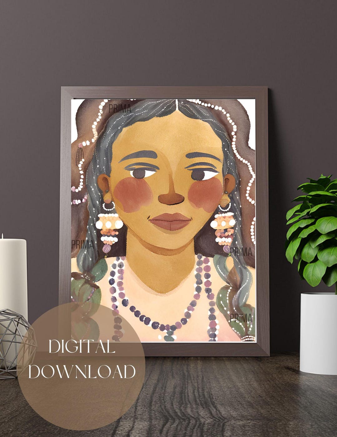 Printable Portrait, Instant Download, Printable Art, Digital Download ...