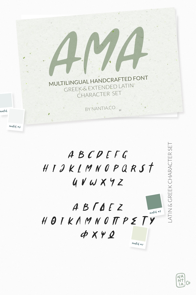AMA Greek and Latin Font - Etsy