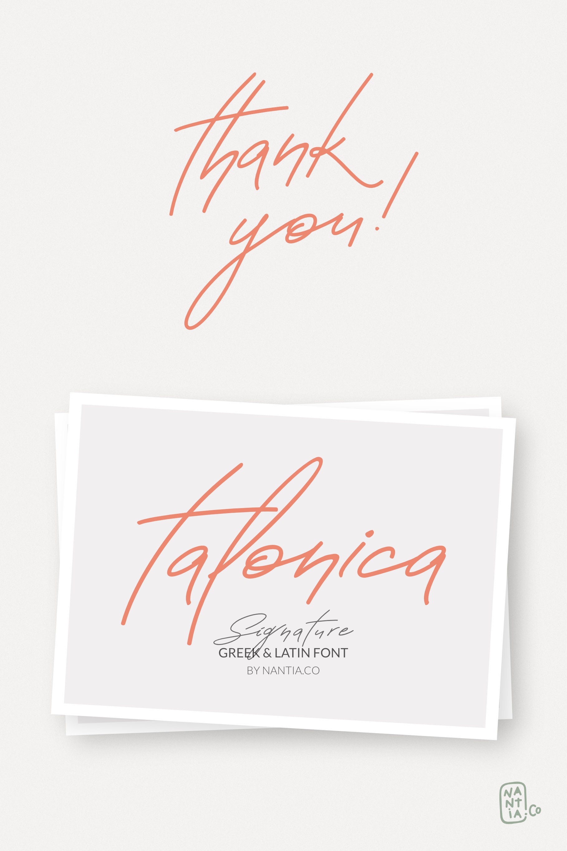 Greek Signature Font Talonica - Etsy