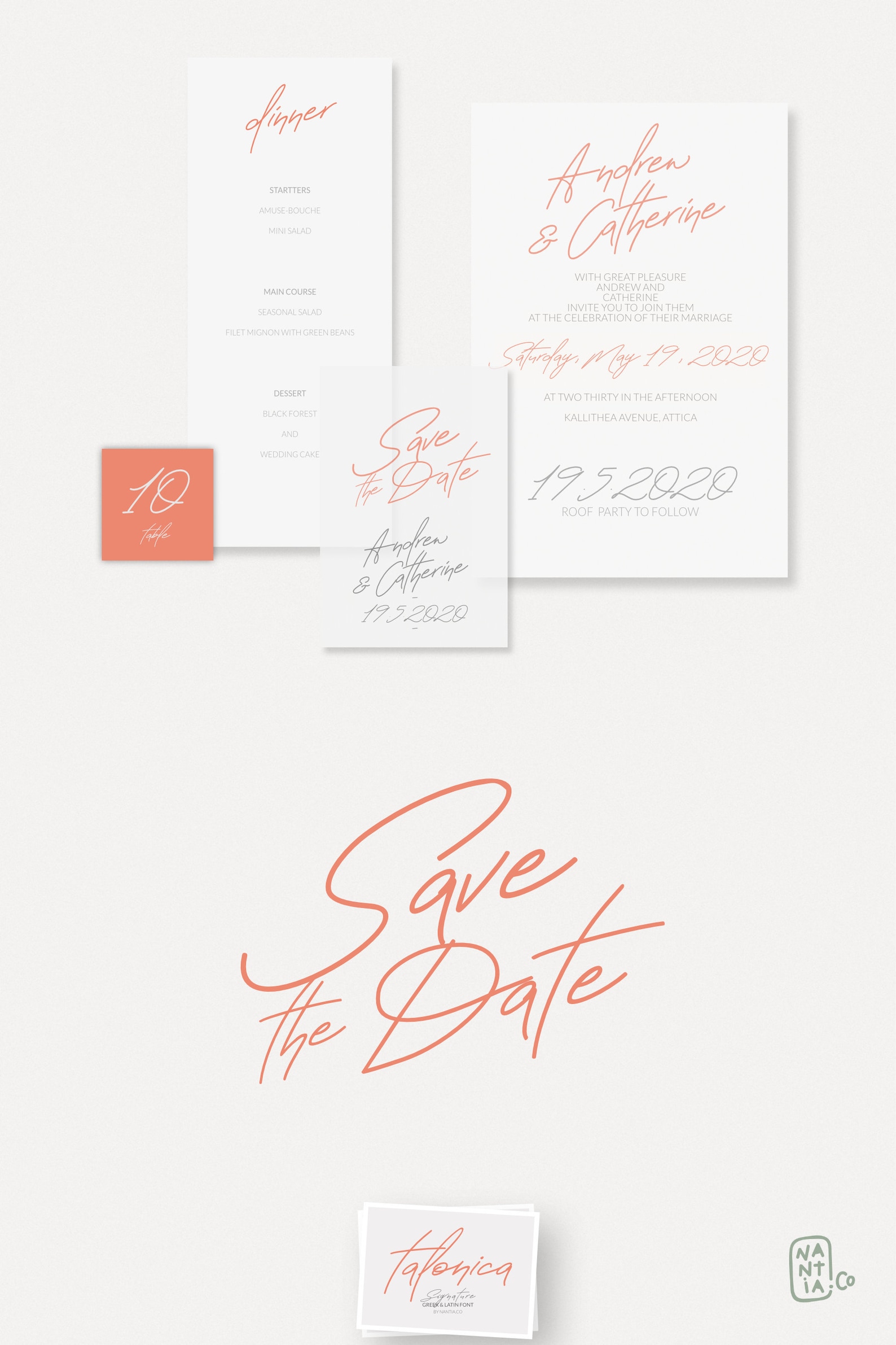 Greek Signature Font Talonica - Etsy