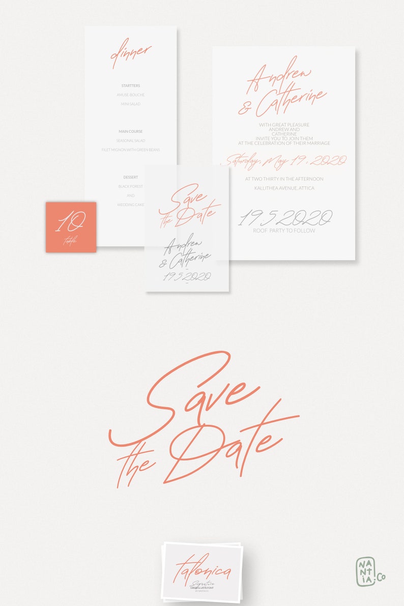 Greek Signature Font Talonica - Etsy
