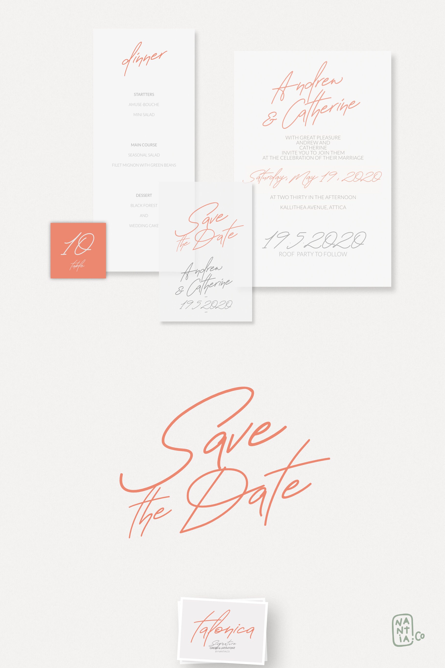 Greek Signature Font Talonica - Etsy