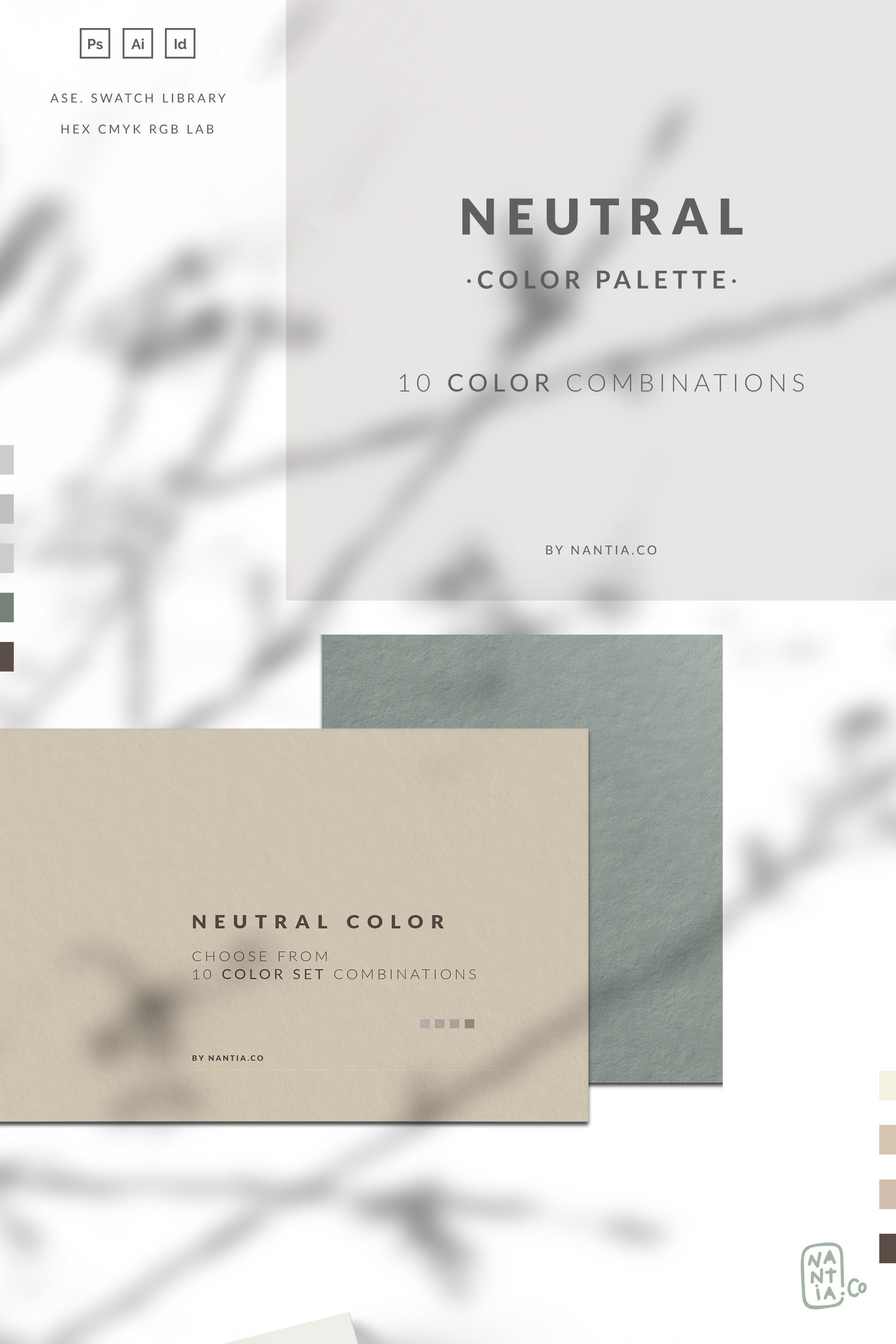 Neutral Color Palette Collection - Etsy