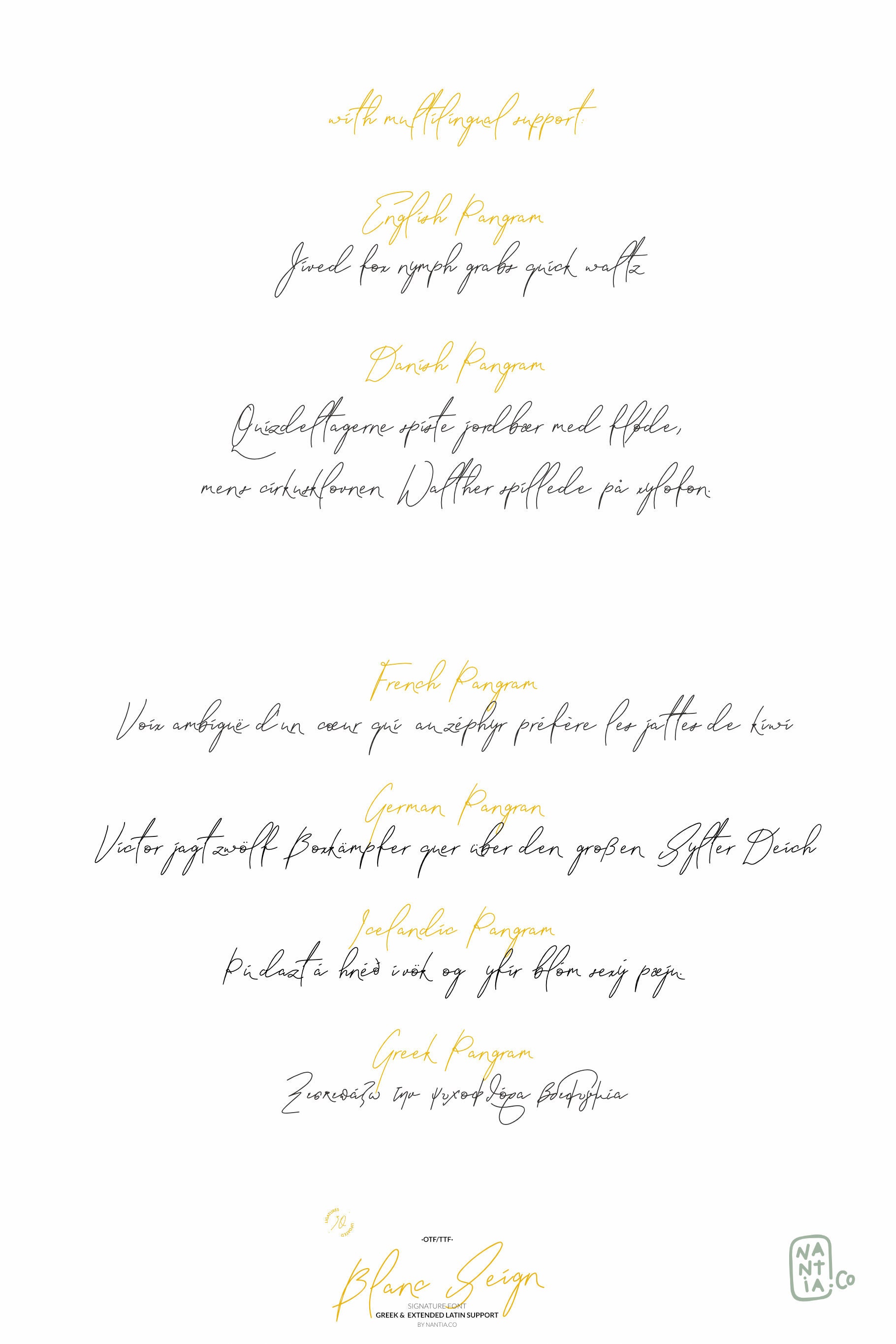 Signature Font, Romantic Typeface, Wedding Typeface, Multilingual ...