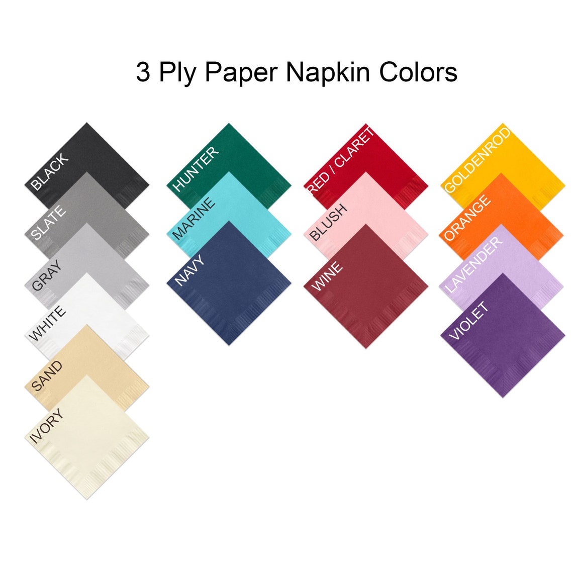 Logo Napkins, Promotional Business Napkins Impressed With Foil - Etsy