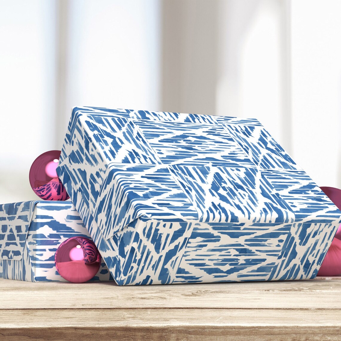 Shibori Wrapping Paper Indigo Pattern Gift Wrap Sheets 20 by - Etsy