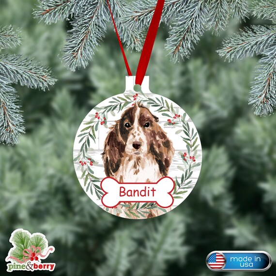 Cocker Spaniel Personalized Pet Christmas Ornament Brown - Etsy