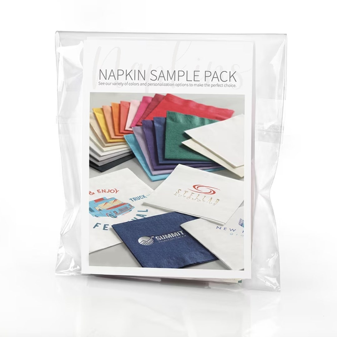 Napkin Sample Pack, Variety of Napkin Colors With Some Printed Examples ...