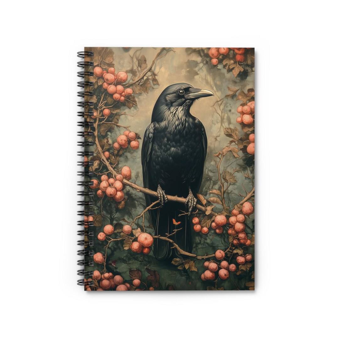 Crow Journal, Gothic Crow Design, Halloween Journal, Eerie Spooky Diary ...