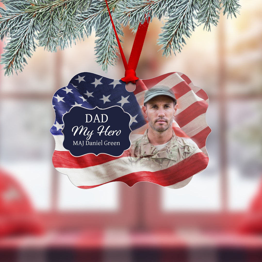 Military Christmas Ornament, Personalized Photo Ornament, Active Duty ...