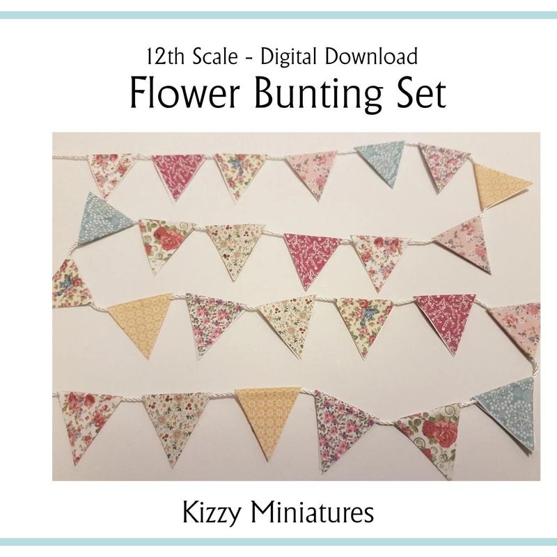 Mini Bunting Shabby Chic - Etsy