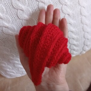Red Small Neck Scarf Kerchief, Merino Wool Sophie Scarf, Soft Scarf ...